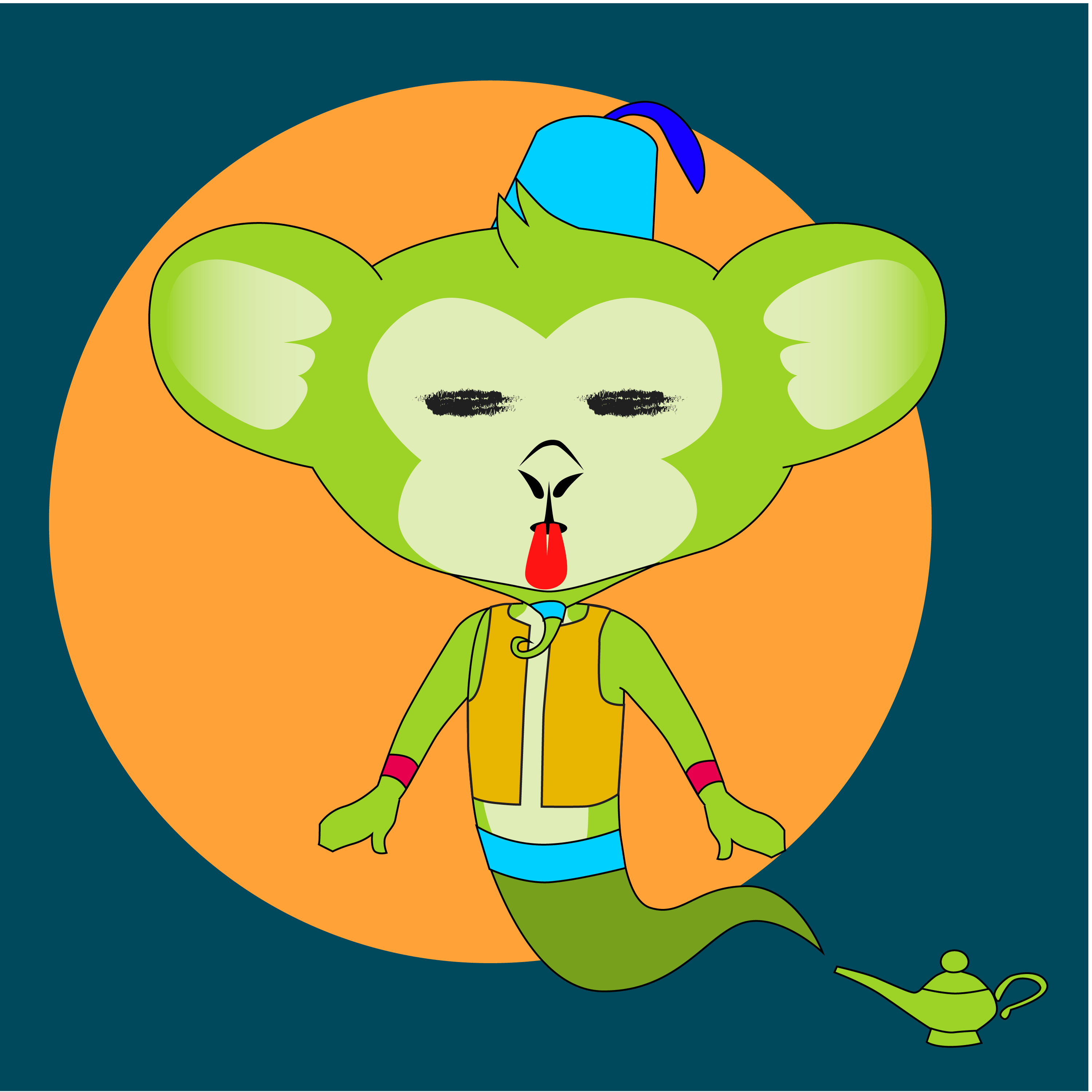 chibi monkey genie #0003 | NFT Collection | Airnfts