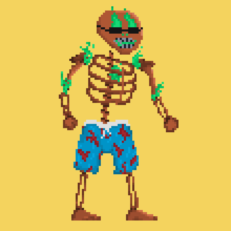 Ancient sunbathing skeleton | NFT Collection | Airnfts