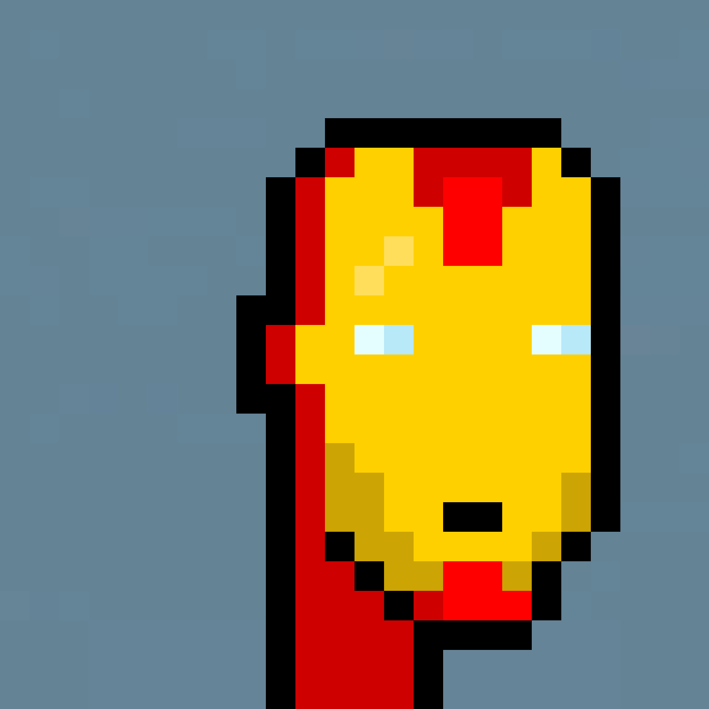 Iron Man Minecraft Pixel Art